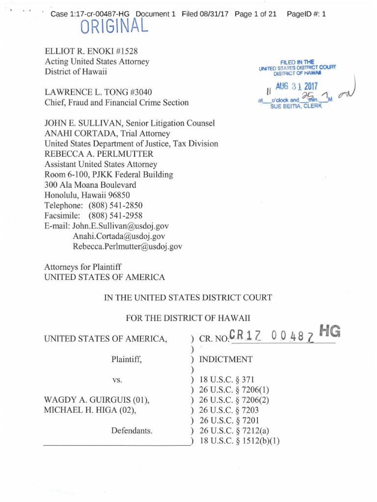 Guiguis Indictment | Download Free PDF | Internal Revenue Service | Irs ...