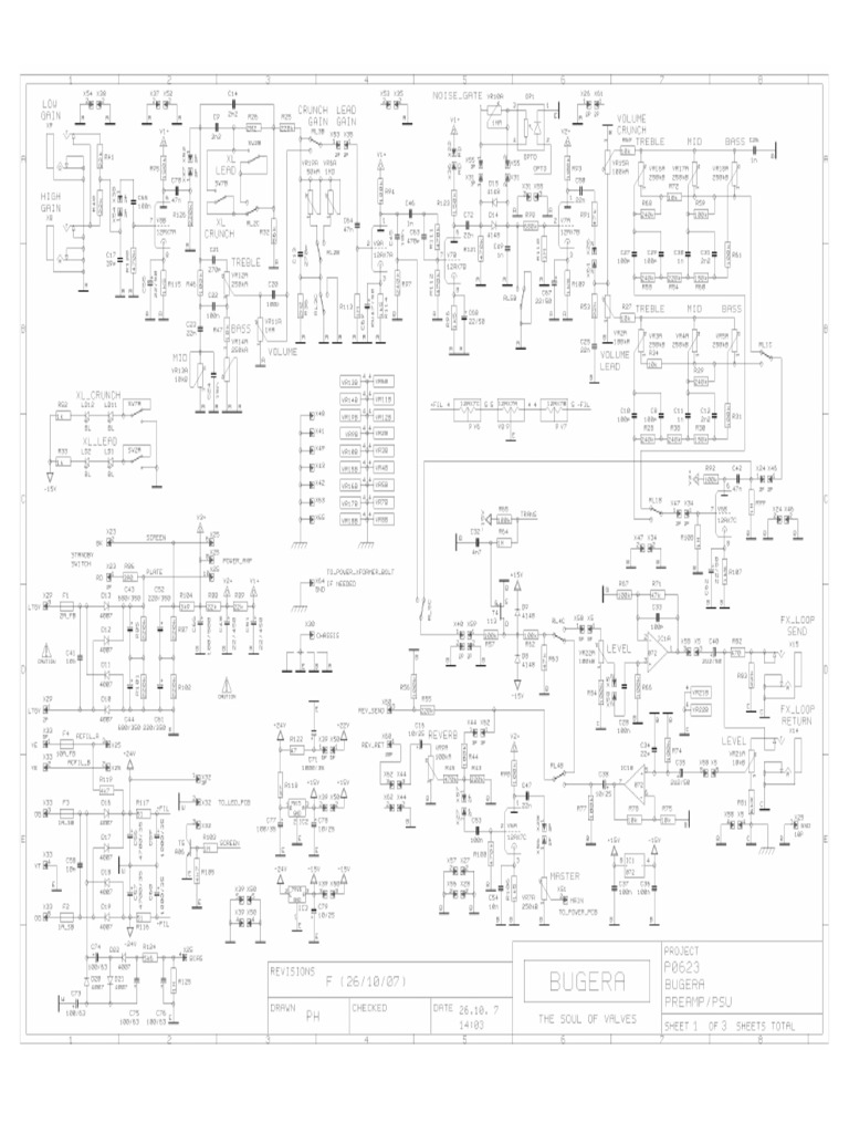 Schematic Diagram Bugera 333 XL | PDF
