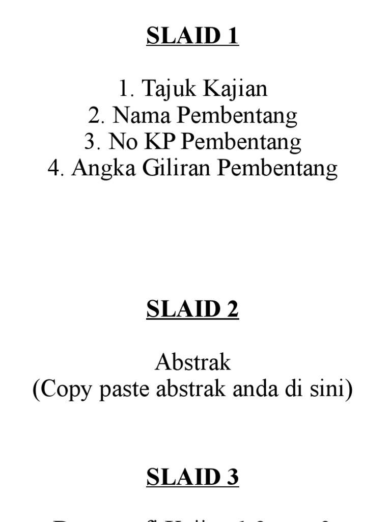 Contoh Slaid Viva 2021 | PDF