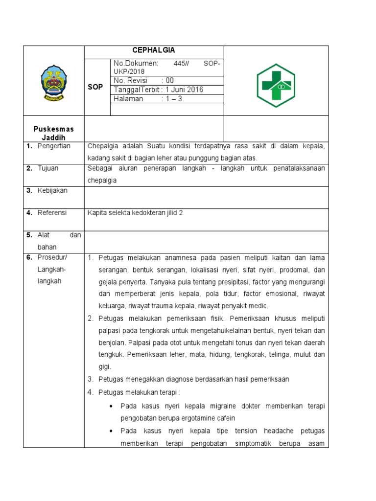 Cephalgia | PDF | Sains & Matematika