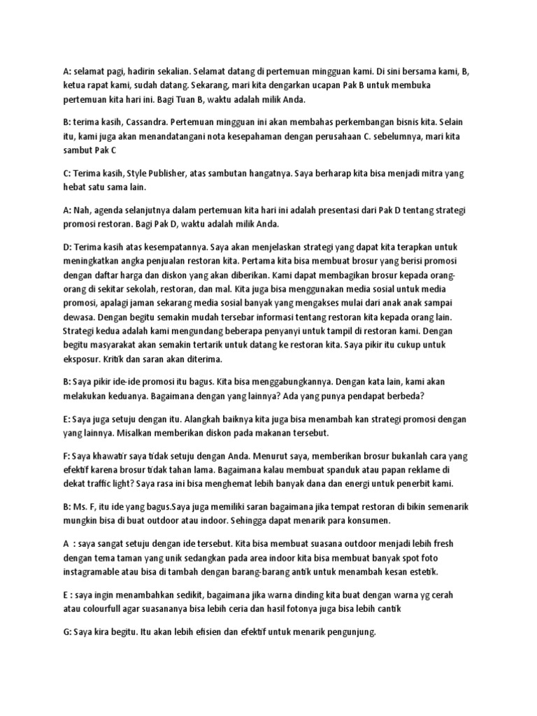 Dialog Bahasa Indonesia | PDF