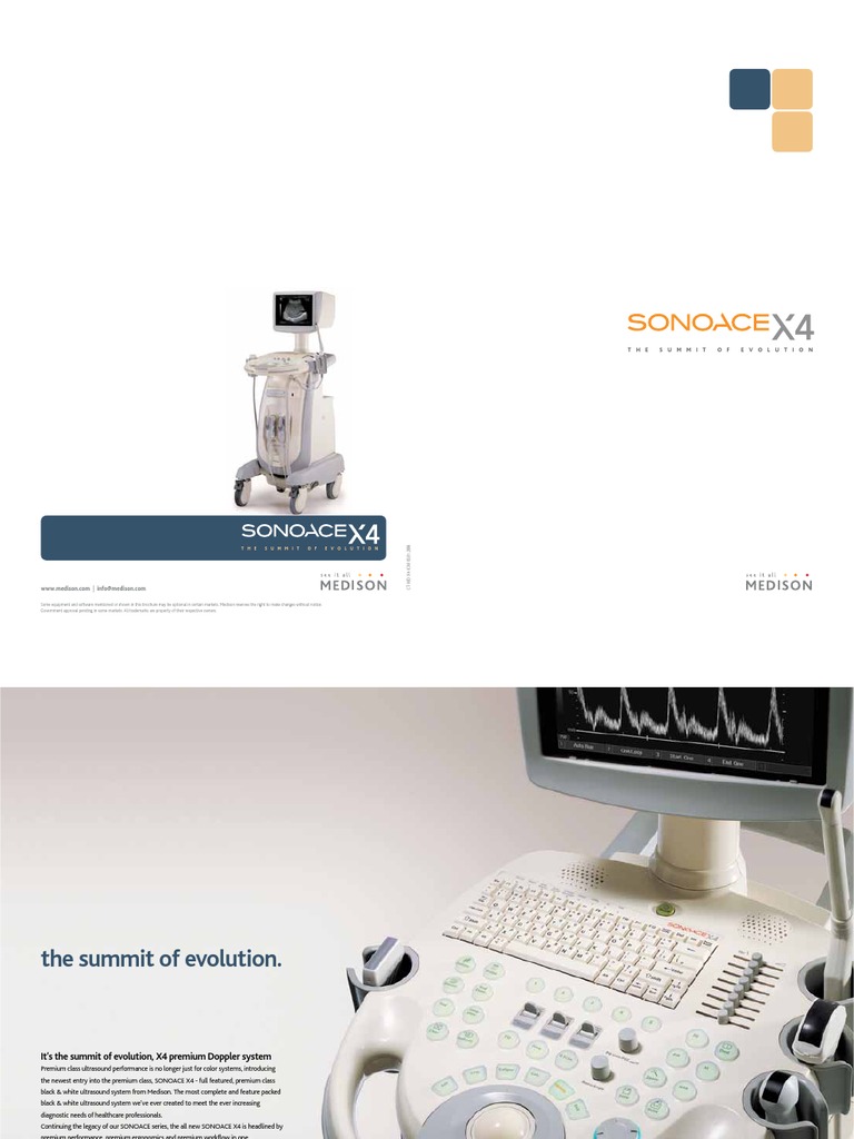 SONOACE X4 Product Catalog | PDF | Medical Imaging | Radiology
