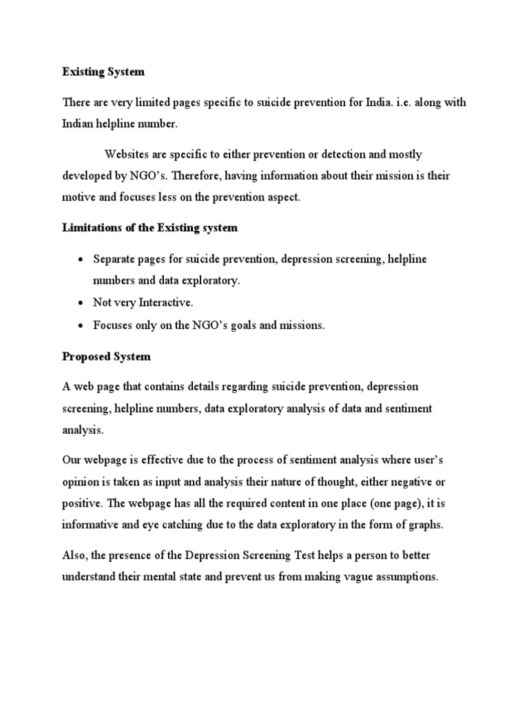 Existing System | PDF | Social Science | Self-Improvement