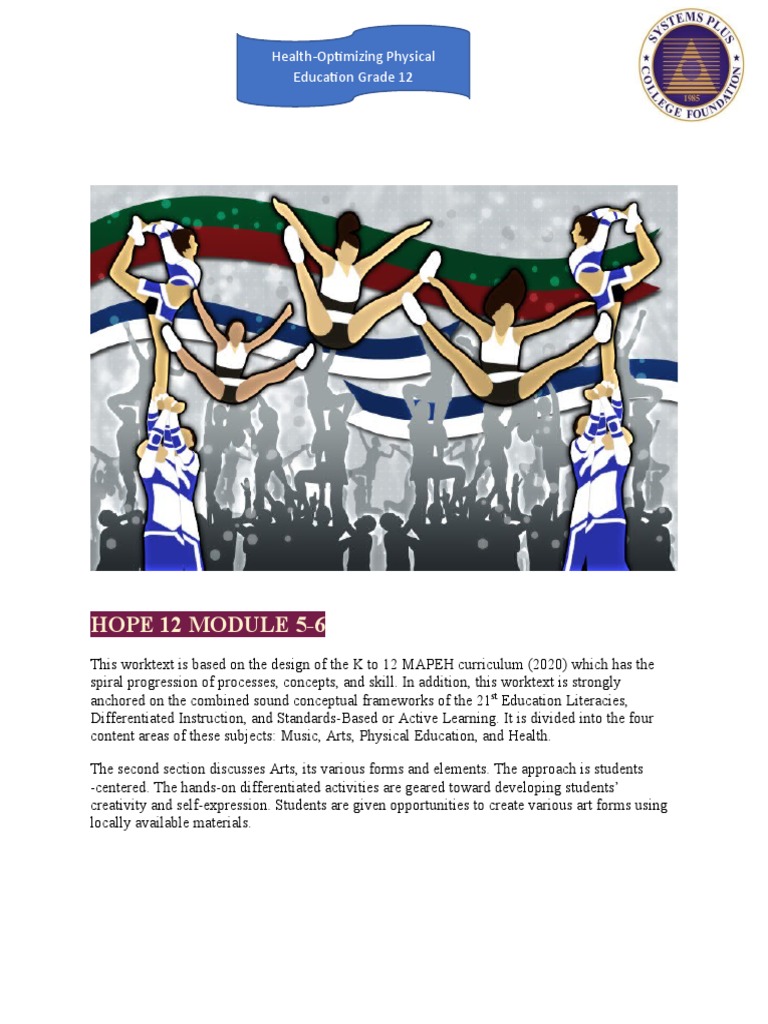 Hope 12 Module 5-6: Health-Optimizing Physical Education Grade 12 | PDF ...