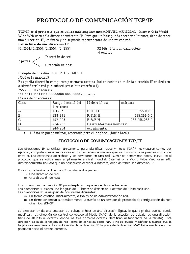 Teoria IP Informática | PDF | Dirección IP | Informática