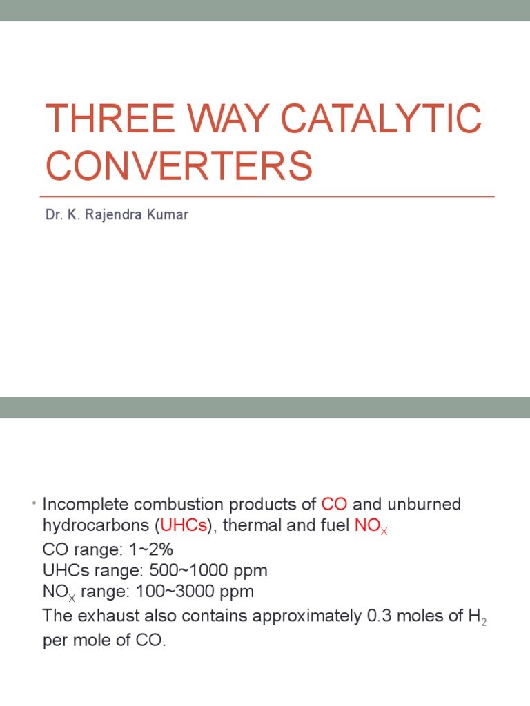 Three Way Catalytic Converters | PDF | Exhaust Gas | N Ox