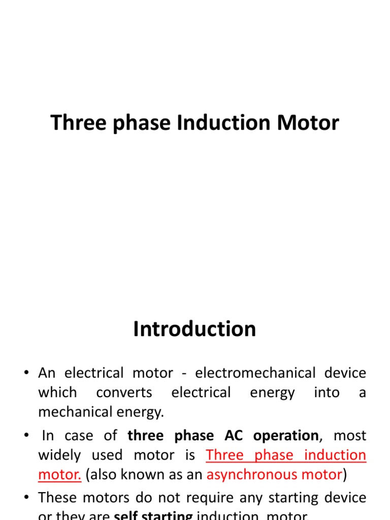 Induction Motor | Download Free PDF | Electric Motor | Electromagnetic ...