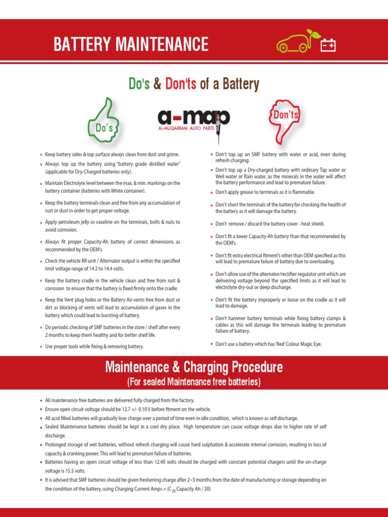 (نسخة) Do's & Don'Ts Revised | PDF | Electrical Engineering | Battery (Electricity)