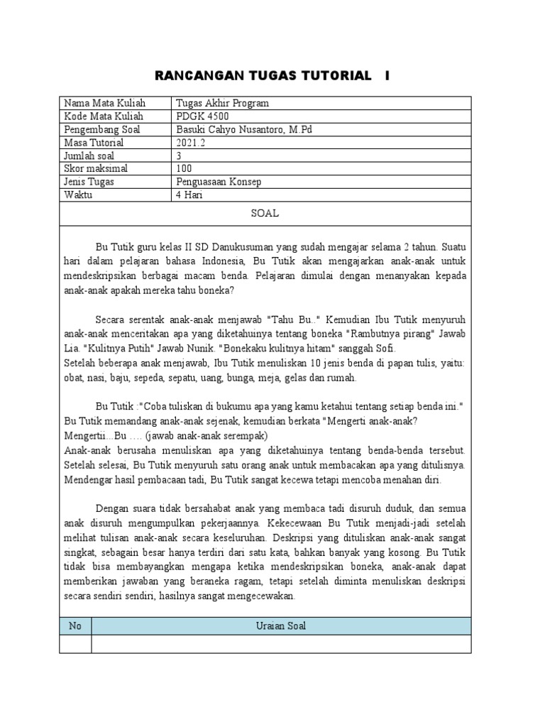 Revika - PDGK4500 - Tugas Tutorial 1 | PDF | Kesehatan Holistik