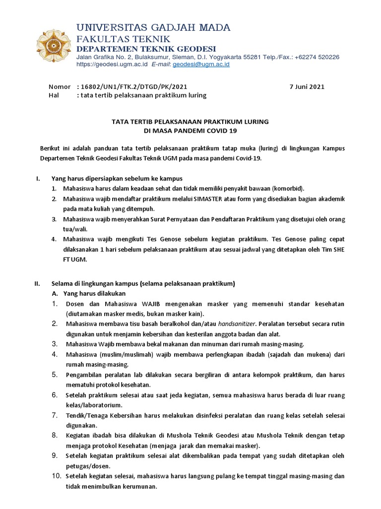 Universitas Gadjah Mada Fakultas Teknik | PDF