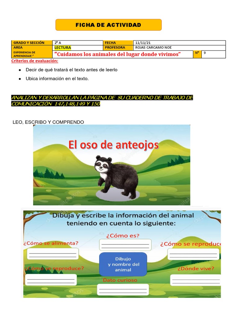 Lectura Oso de Anteojos | PDF | Informática