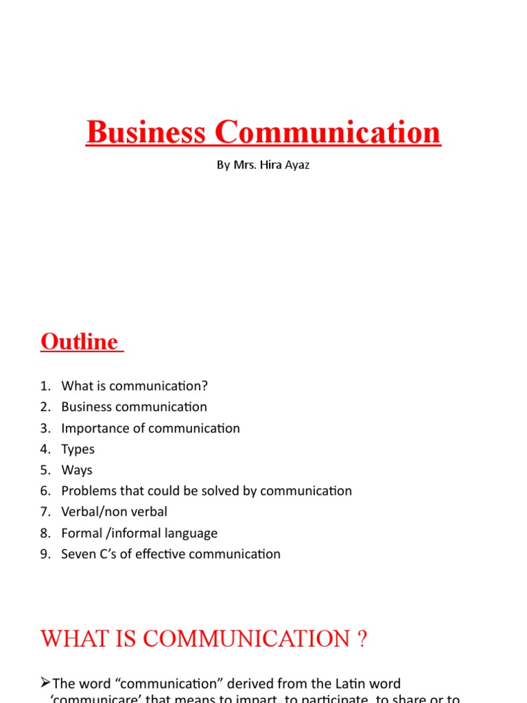 Essential Guide to Business Communication | PDF | Communication ...