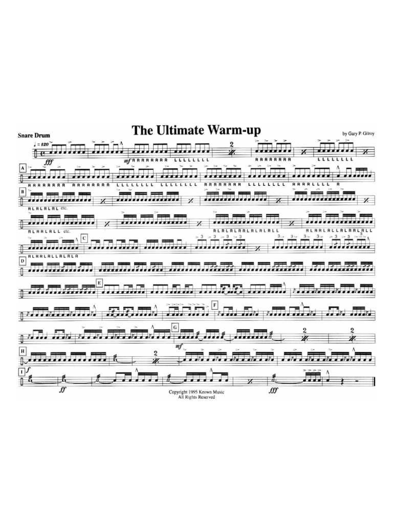 The Ultimate Warm-Up - Snare Drum | PDF