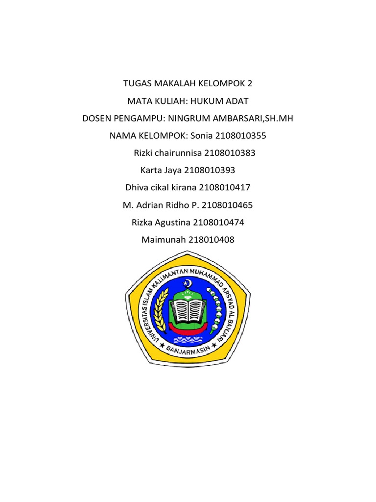 Tugas Makalah Hukum Adat Bali | PDF