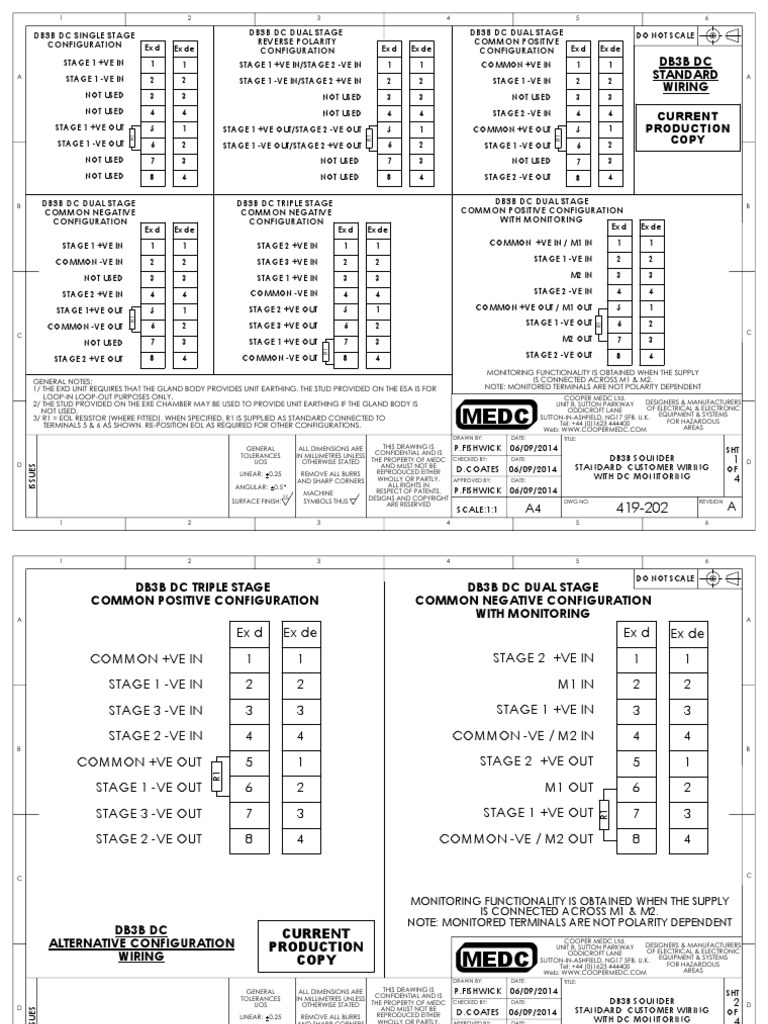 Db3B DC Standard Wiring: Current Production | PDF | Electronics | Equipment