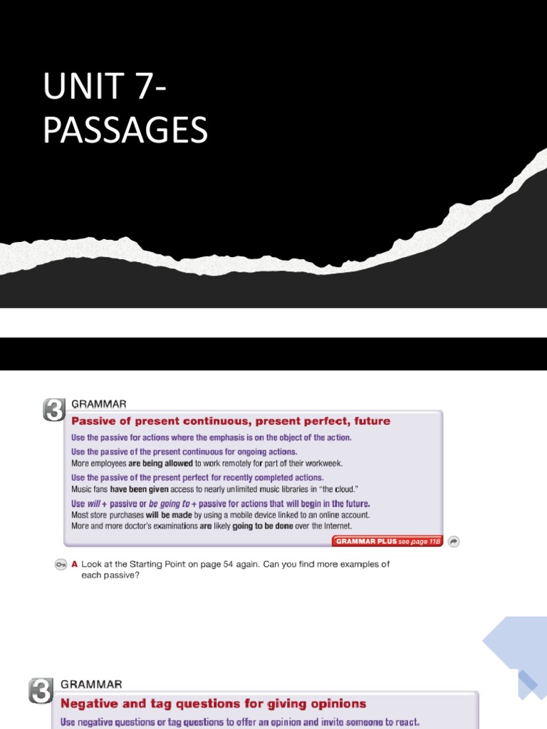 Unit 7 - Passages | PDF