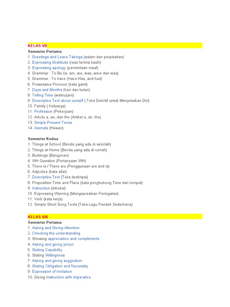 Materi Bahasa Inggris | PDF | Syntax | Language Mechanics