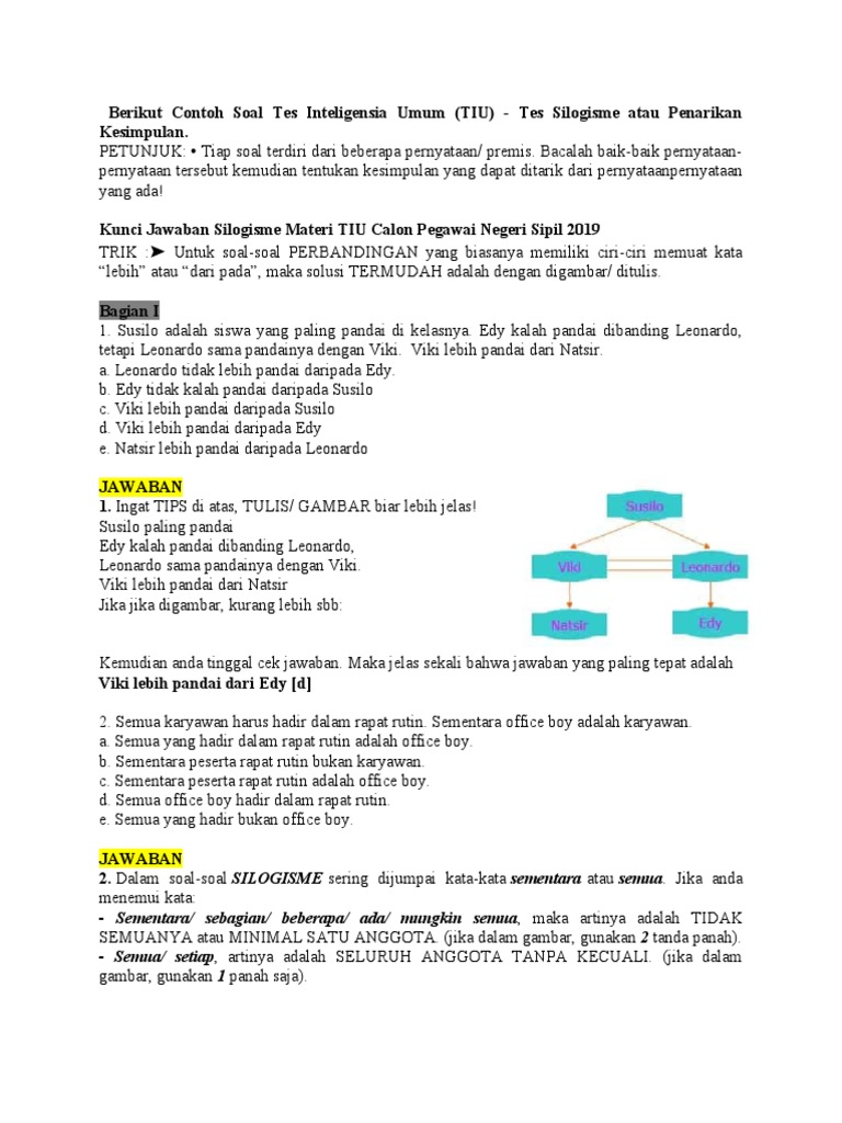 Berikut Contoh Soal Tes Inteligensia Umum | PDF