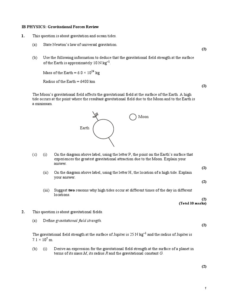 Gravitational Forces on Jupiter and Earth | PDF | Orbit | Gravity