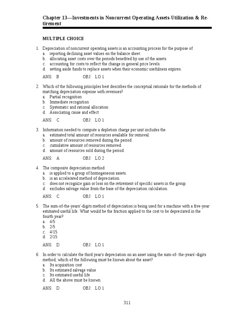 Financial Accounting Chapter 13 | PDF | Depreciation | Book Value