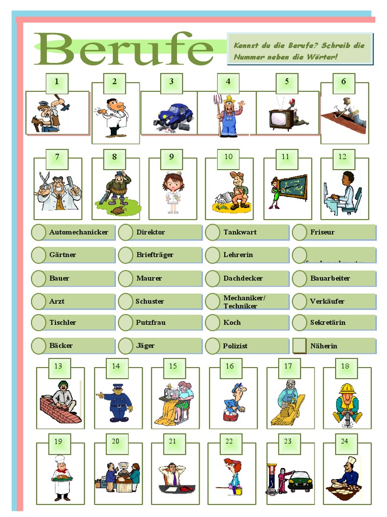 Berufe Mit Bilder | PDF