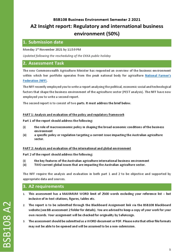 A2 Assessment Document Including CRA Sem 2 2020 New Submission Date 1st Nov | Download Free PDF ...