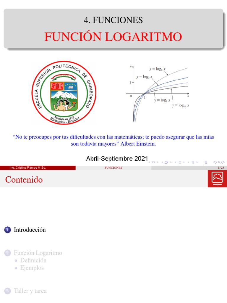 Funcion Logaritmo | PDF | Logaritmo | Función (Matemáticas)
