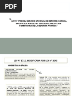 LEY 1715 Ley Inra | PDF | Reforma agraria | Constitución