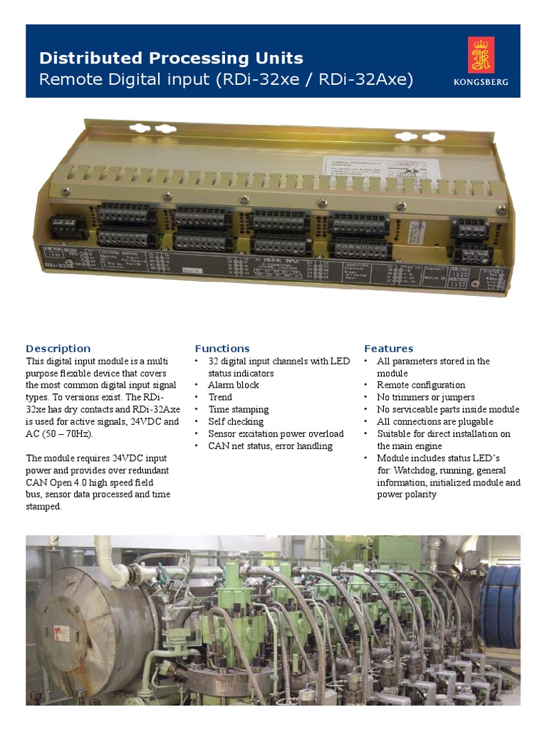 Remote Digital Input (Rdi-32Xe / Rdi-32Axe) : Distributed Processing ...