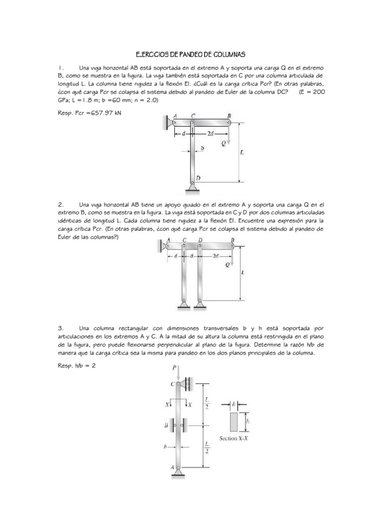 Qdoc - Tips - Ejercicios de Pandeo de Columnaspdf | PDF | Pandeo ...