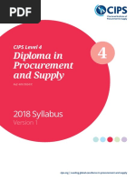 Cips Level 4 Diploma in Procurement and Supply | PDF | Procurement | Supply Chain