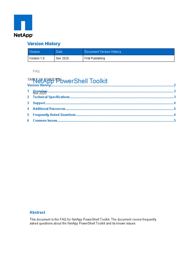 Netapppowershelltoolkit Faq 98 Pdf Command Line Interface Computer Science