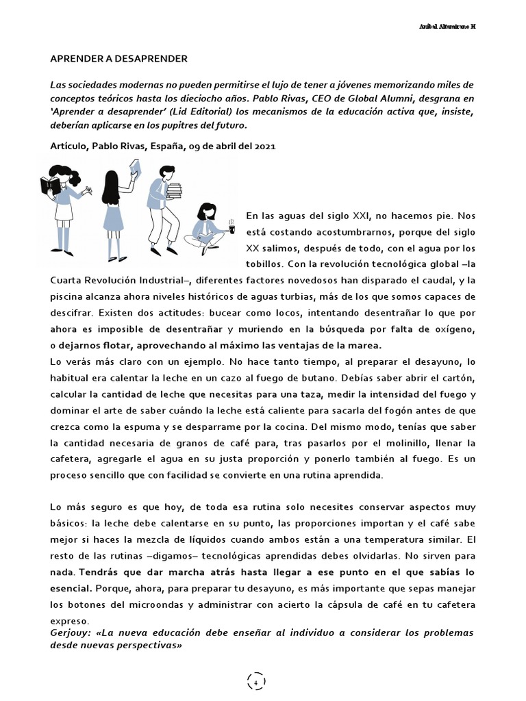 Aprender A Desaprender | PDF | Aprendizaje | Inteligencia artificial