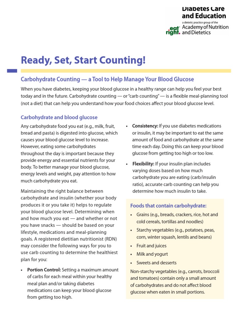 Basic Carbohydrate Counting | PDF | Carbohydrates | Foods
