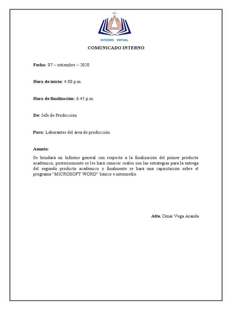 Comunicado Interno | PDF
