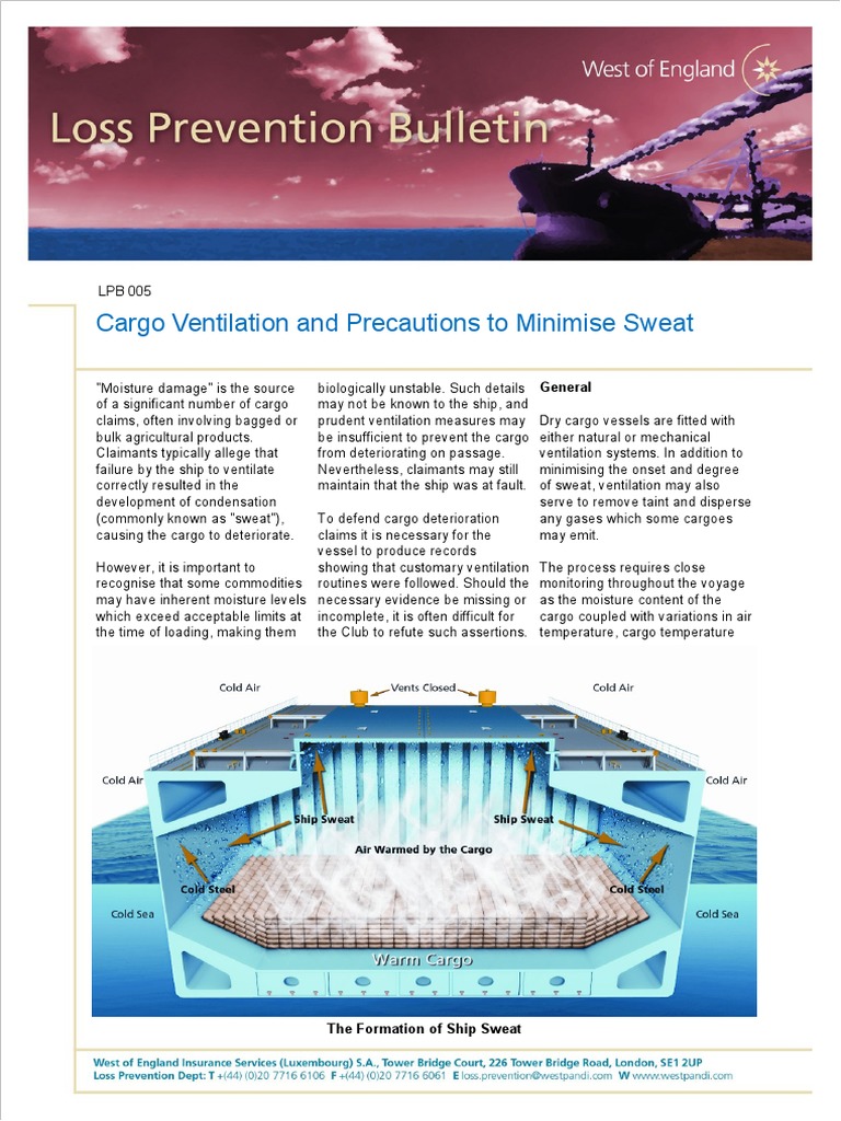 Cargo Ventilation and Precautions To Minimise Sweat | Download Free PDF ...