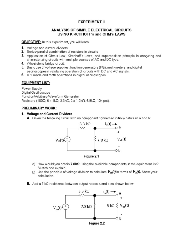 Lab Experiment 2 | PDF | Electrical Network | Voltage