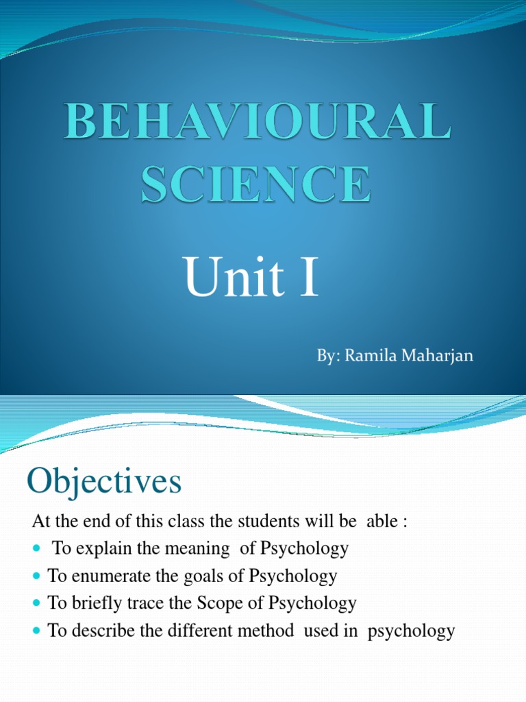 Unit 1 New - Psychology | PDF | Psychology | Experiment