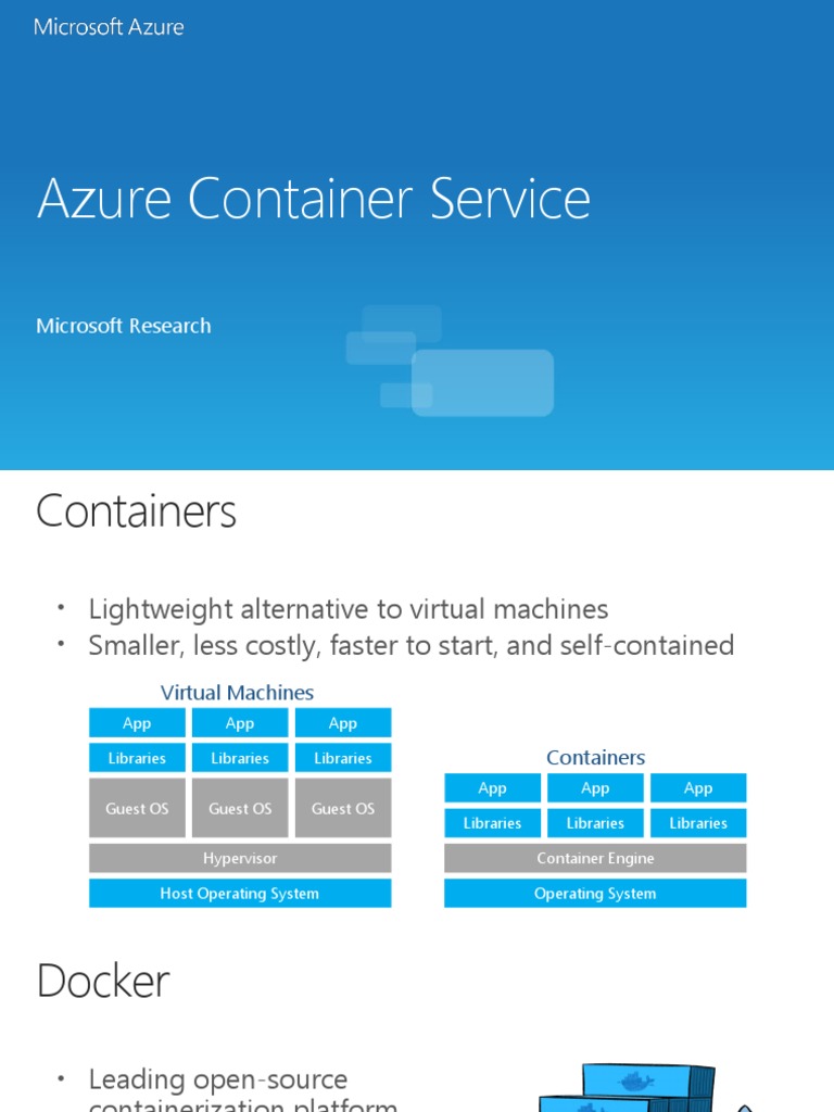 Azure Container Service | Download Free PDF | Operating System ...
