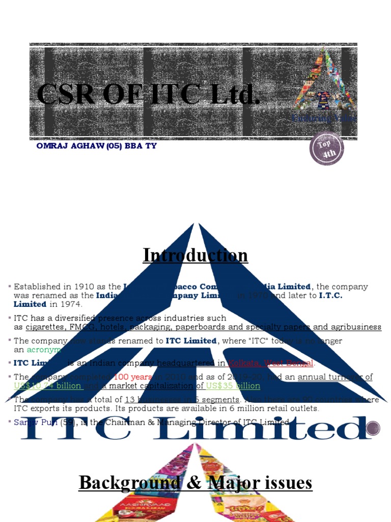 CSR of ITC Ltd. | PDF | Economies