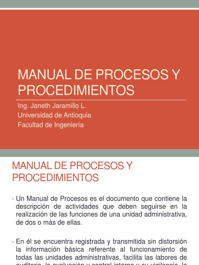 Manual de Procesos y Procedimientos I | PDF | Ciencia de sistemas ...