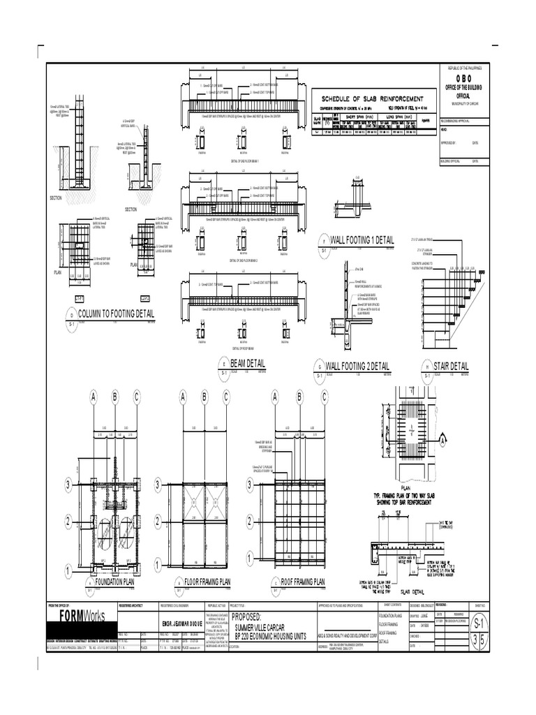 Formworks: Wall Footing 1 Detail | PDF | Real Estate | Concrete