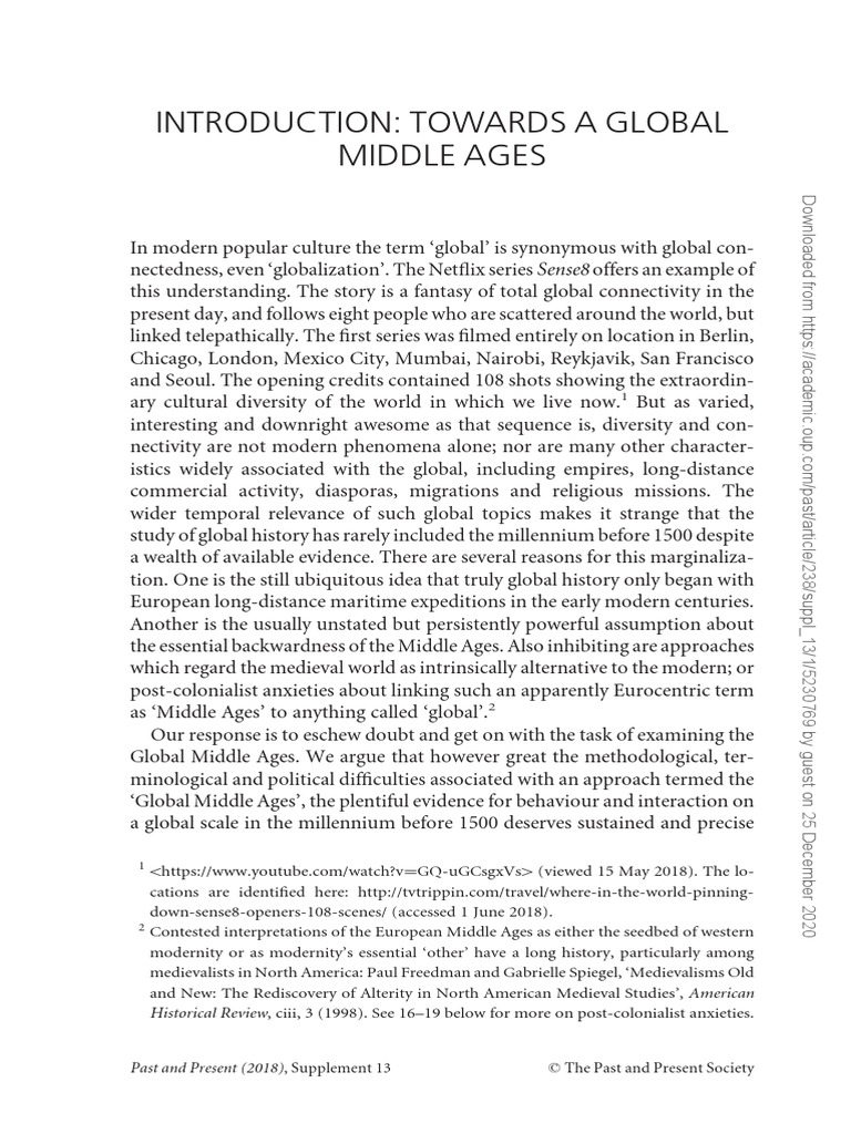 Global Middle Ages: Rethinking History | PDF | World History ...