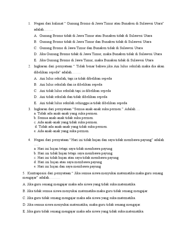 Soal Kuis TPU 1 | PDF