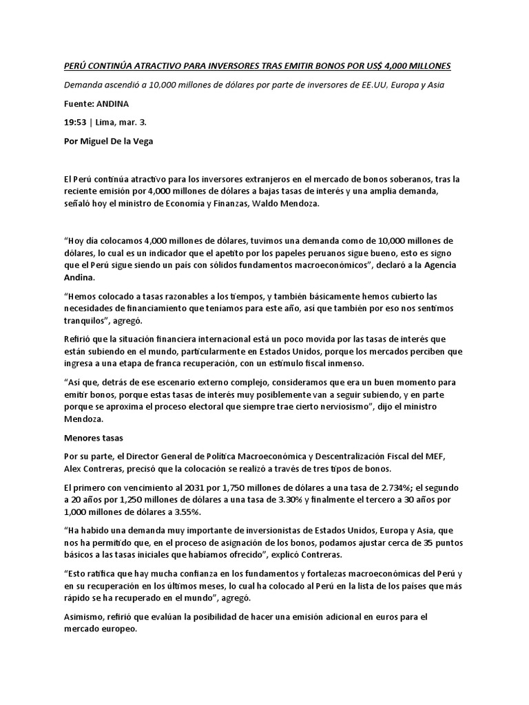 Mate Pregunta 04 | PDF | Perú | Macroeconómica