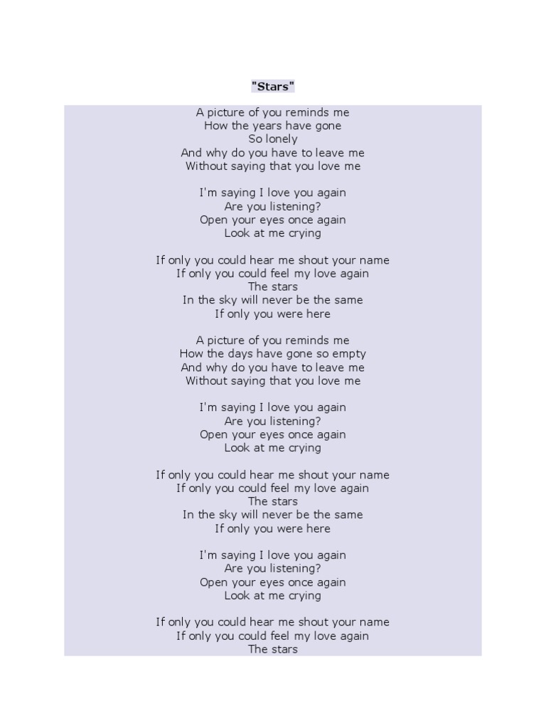 Stars Pdf Art Poetry 7323