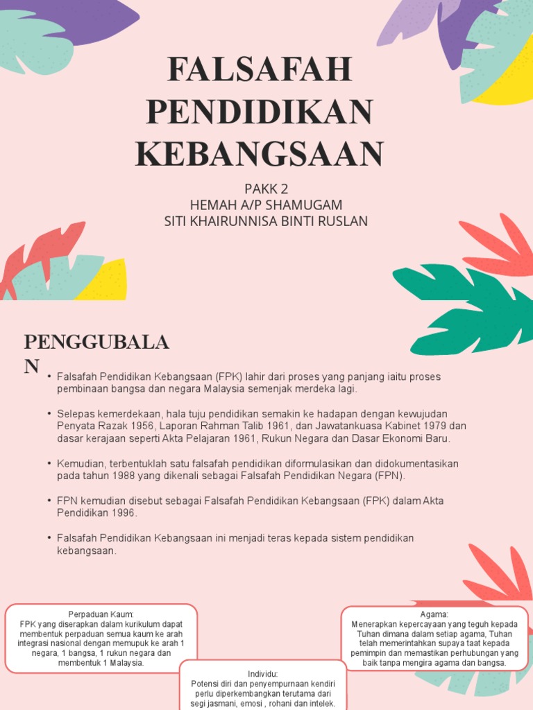 Slide 3 Falsafah Pendidikan Kebangsaan Pdf