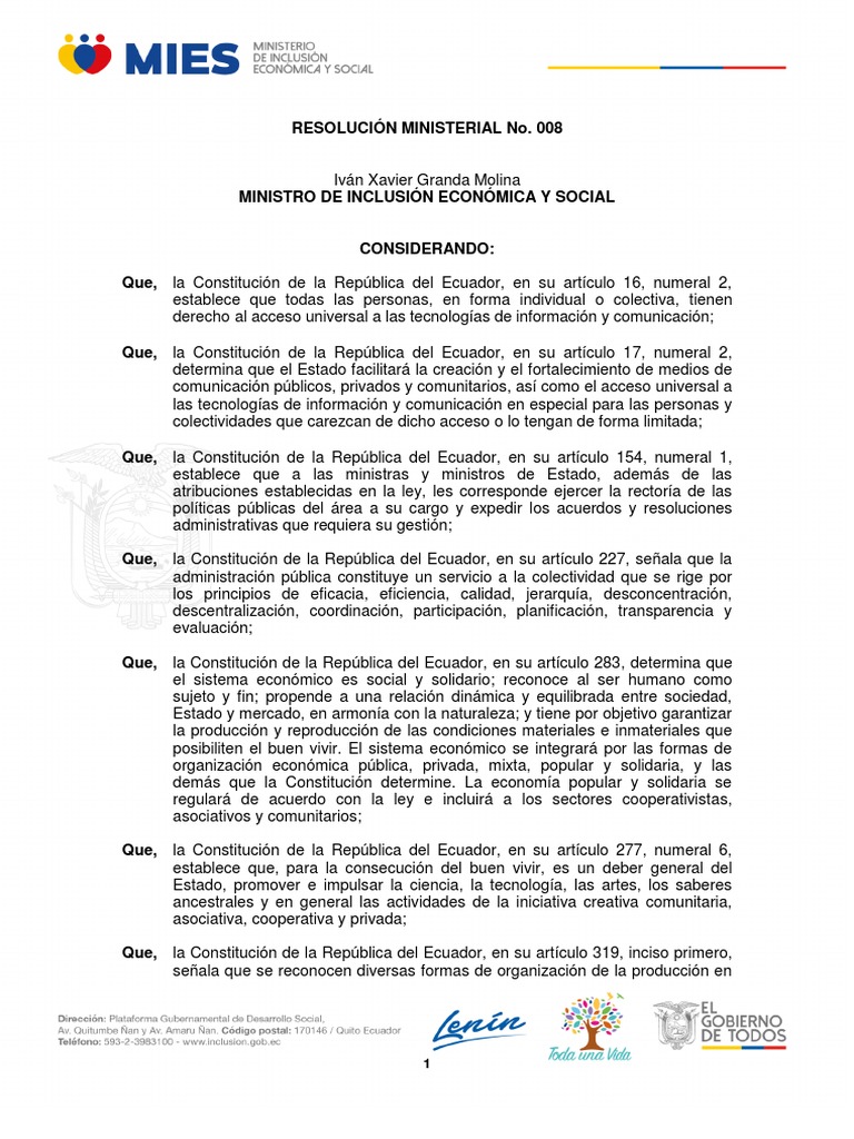Resolución No 008 Reforma Mcds-Eps | PDF | Regulación | Cooperativa