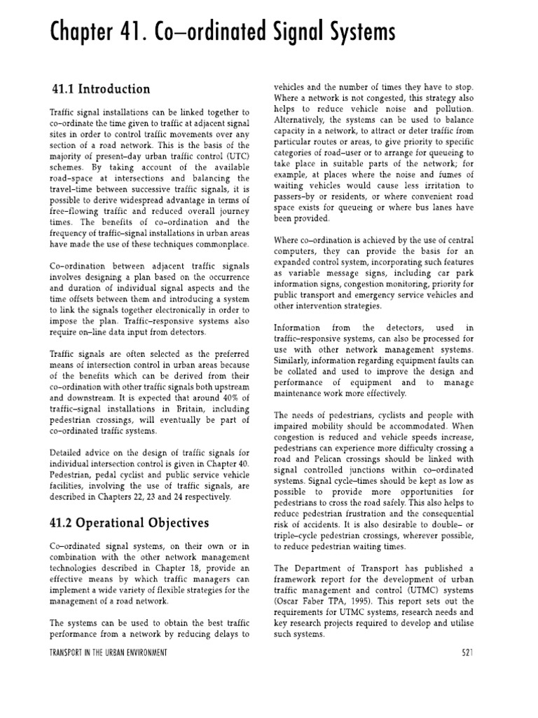 4a Coordinated Signal System | PDF