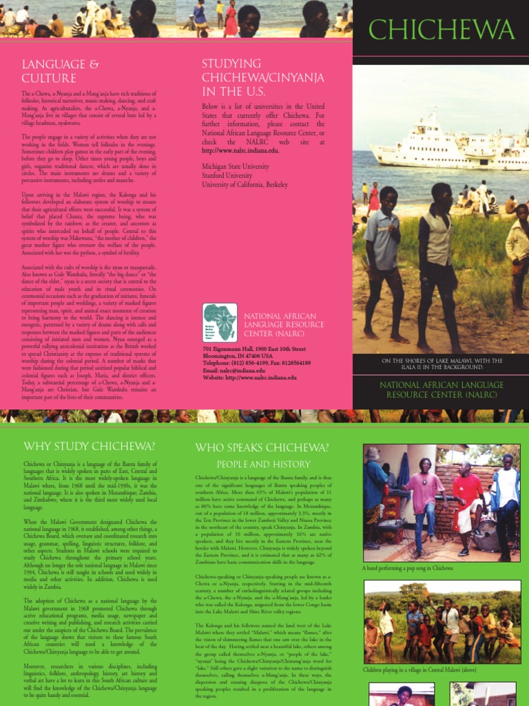 Chichewa: Language & Culture | PDF | Zambia | Malawi